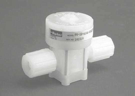 Parker派克 PFA 阀 | PFA Valves | UHP 超高纯 PFA 气动隔膜 (1/4") 3 通阀 – PV-10系列 UHP PFA Air-operated ...